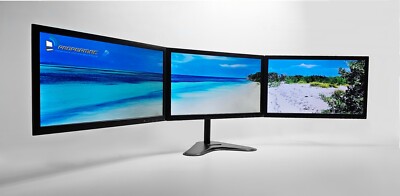 TRIPLE MONITOR MULTI SCREEN SETUP Set 3 x 23" 1920 x 1080 DP DP VGA ...