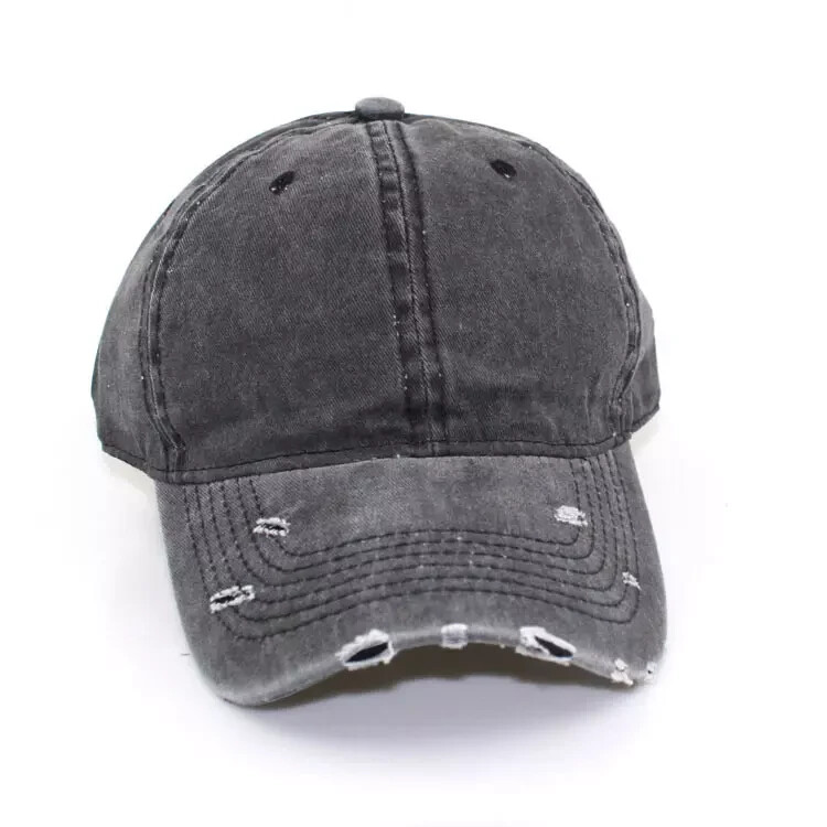 Cap Hat Vintage Distressed 100% Cotton Solid Polo Denim Baseball Ball ...