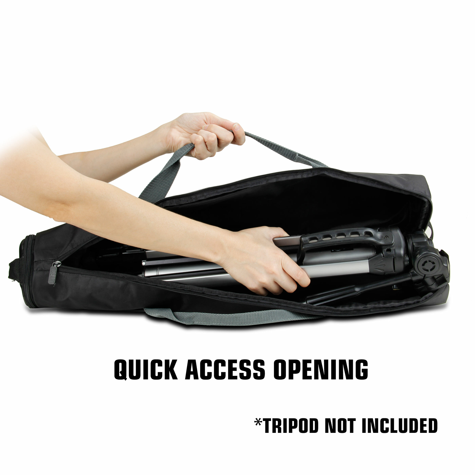 Padded Tripod Case by USA Gear with Expandable Compartment & Accessory ...