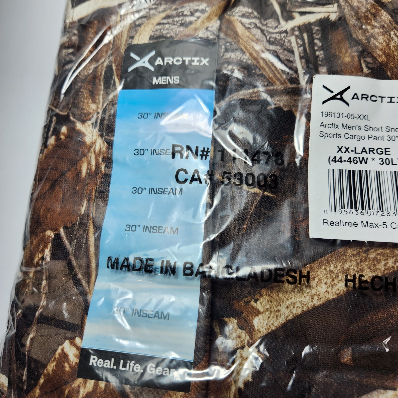 Arctix Men's Camo Snow Sports Cargo Pants Size XXL 44-46W 30L Realtree ...