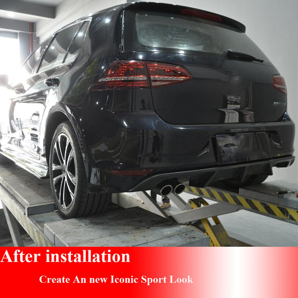 Fits VW GOLF 7 VII MK7 R R-LINE 2014-2017 REAL CARBON Rear Bumper ...