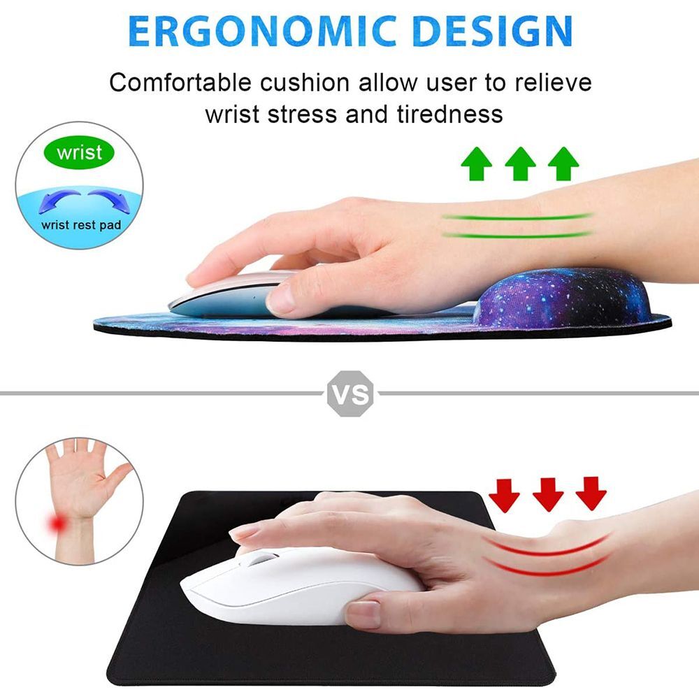Mousepad Gaming Non Slip Hand Support Wrist Rest Mouse Pad Mice Mat ...