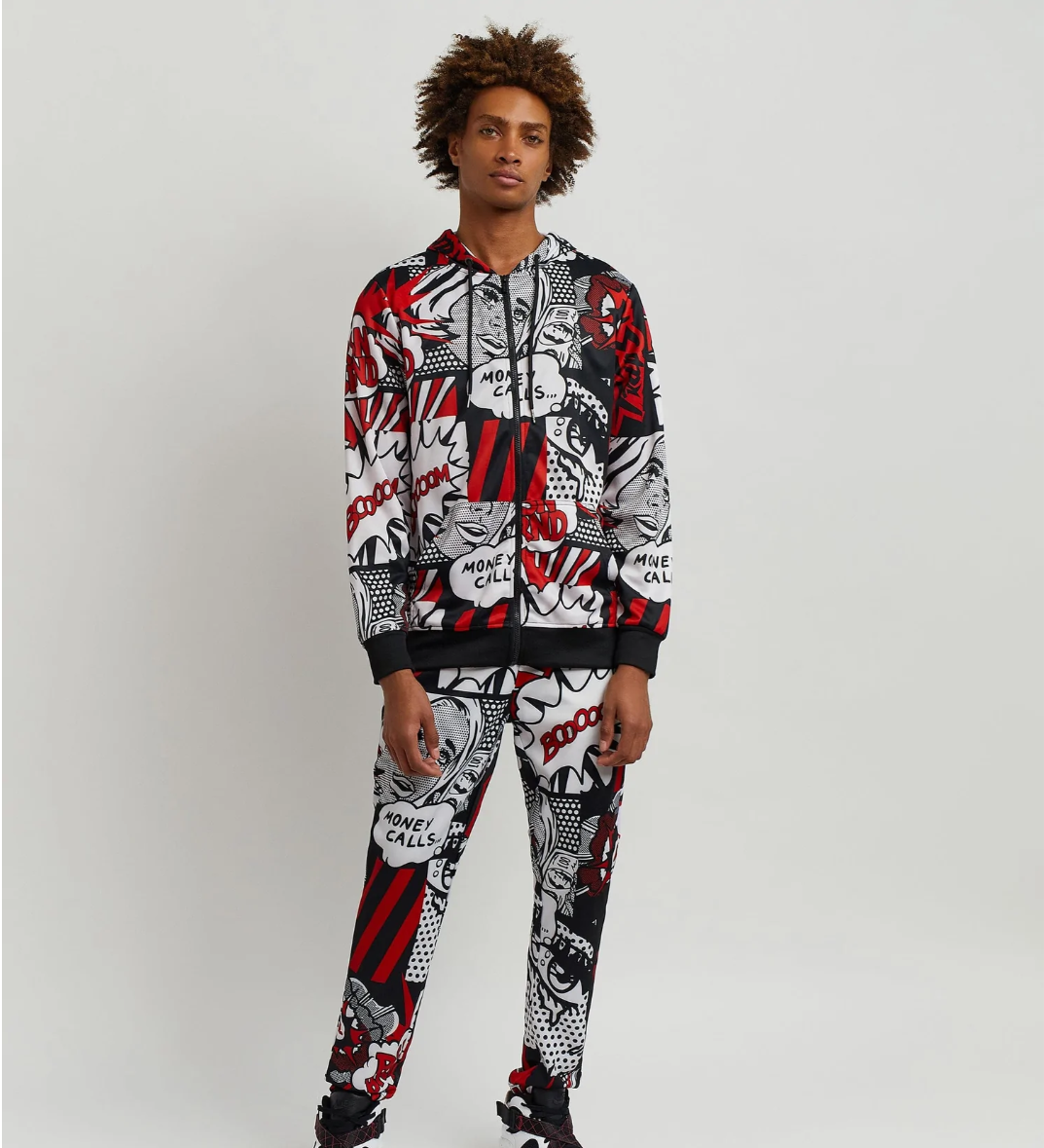 Reason Brand Money Calls Comic Print Track Set Tracksuit 2 Piece Set ...