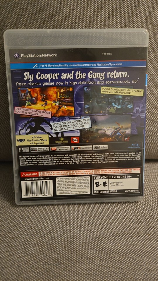 Sly Cooper Collection AUTHENTIC CASE AND MANUAL ONLY (Sony PlayStation ...
