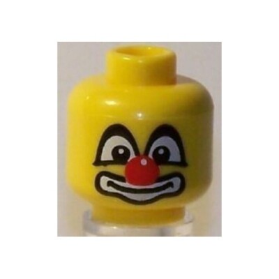 LEGO - Minifig, Head Big Eyes, Red Nose, White Mouth Pattern (Clown ...