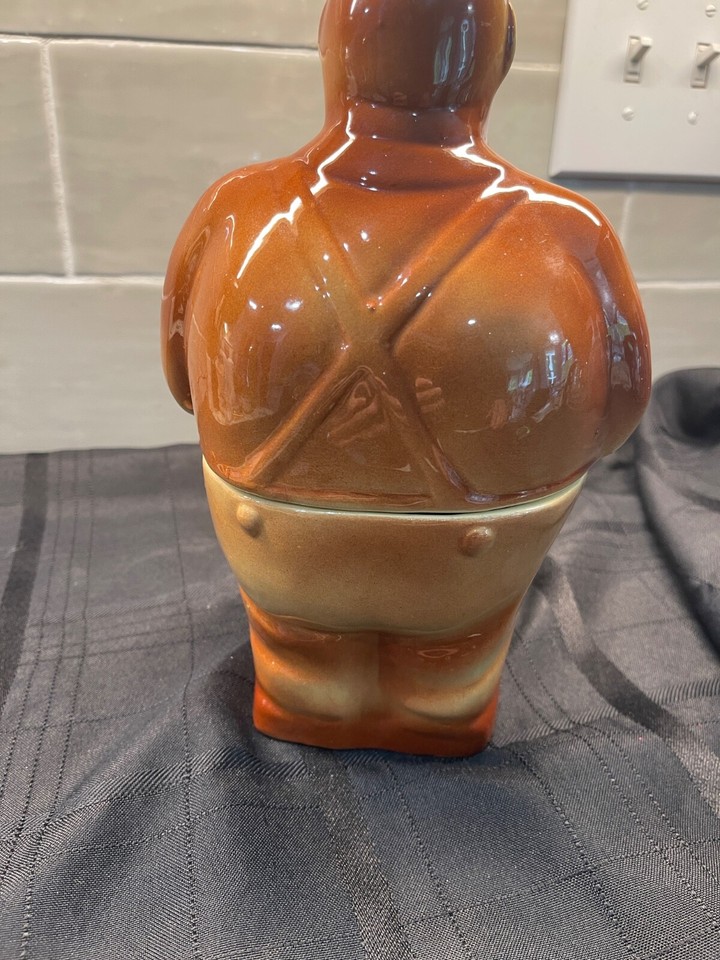 Bartender Cookie Jar Vintage Stash Pot Man Cave Bar Kitchen Display ...