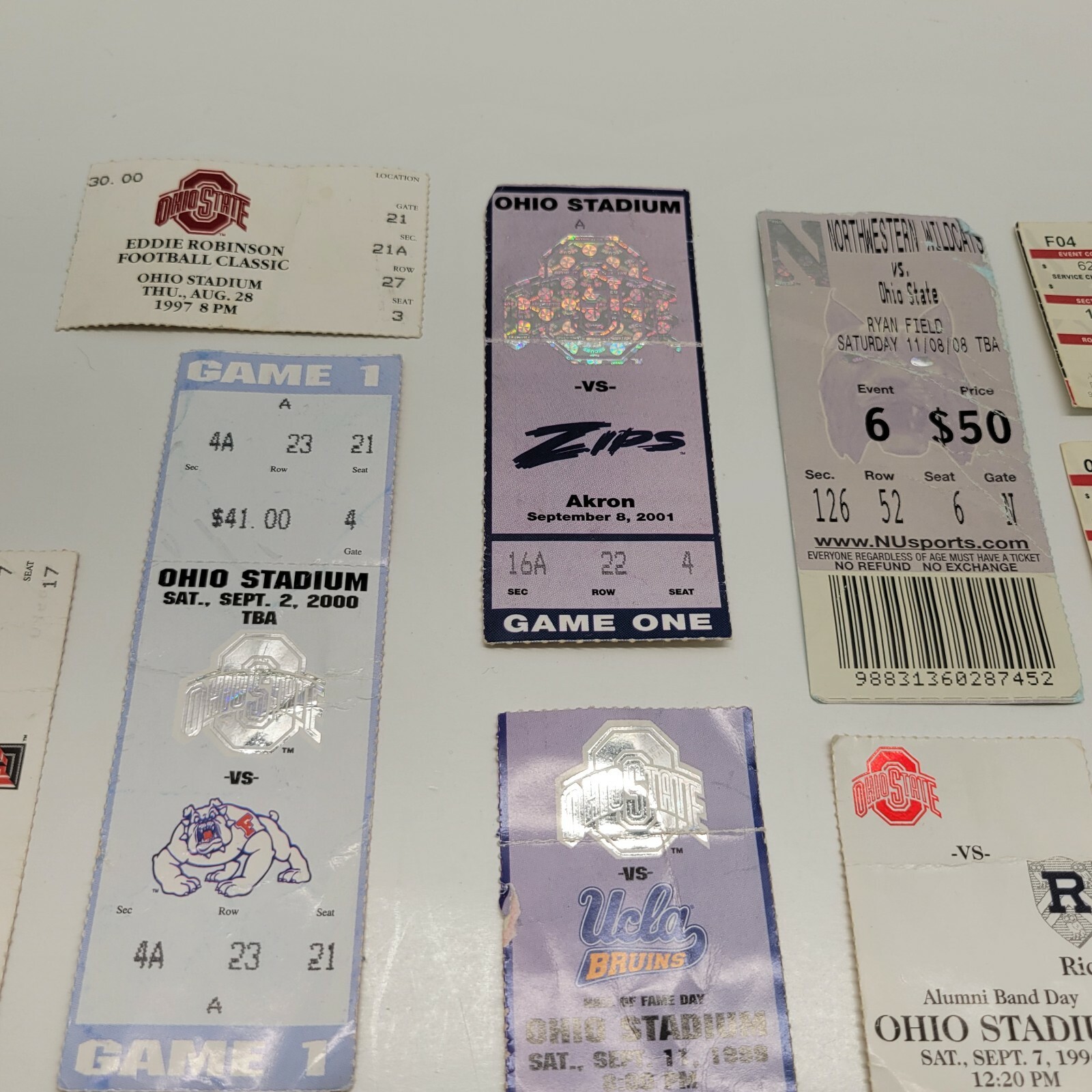 Large Lot of 17 Ohio State University College Football Game Ticket ...