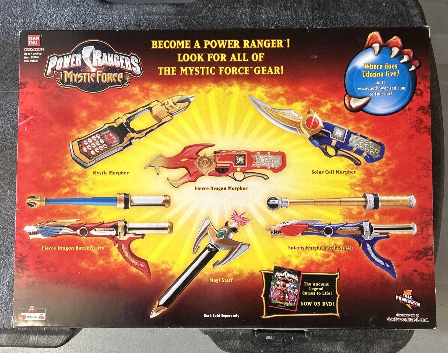Power Rangers Mystic Force Solaris Knight Training Set 9" Mask Morpher ...