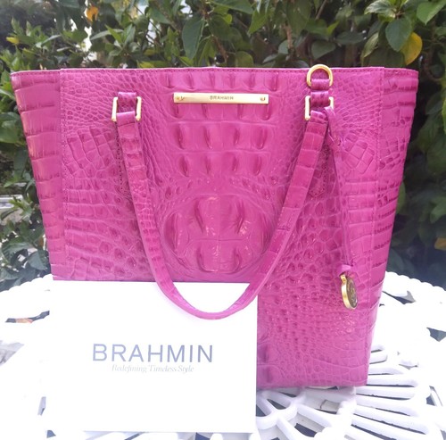 Brahmin Harrison Caryall Dahlia Melbourne Gorgeous Pink Bag Purse NEW ...