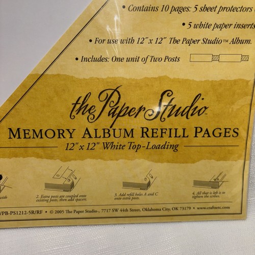 The Paper Studio Scrapbook Memory Album Top Load Refill Pages 12x12 | eBay