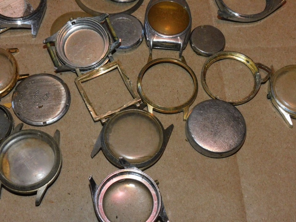 Mixed Lot Old Vintage Watch Case Parts AS IS Parts Repair Project | eBay