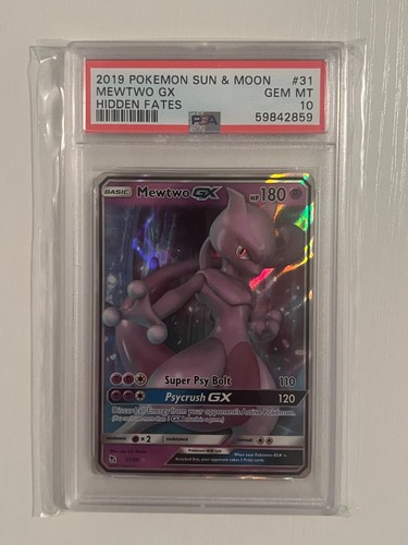 PSA 10 GEM MINT Mewtwo GX 31/68 Full Art Hidden Fates Pokemon Card | eBay