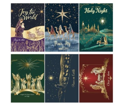 24 Religious Christmas Cards Boxed With Envelopes Religious - Assorted ...