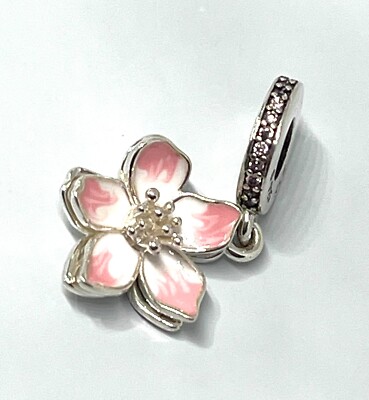 PANDORA Charm Sterling Silver ALE S925 CHERRY BLOSSOM DANGLE 790667C01 ...