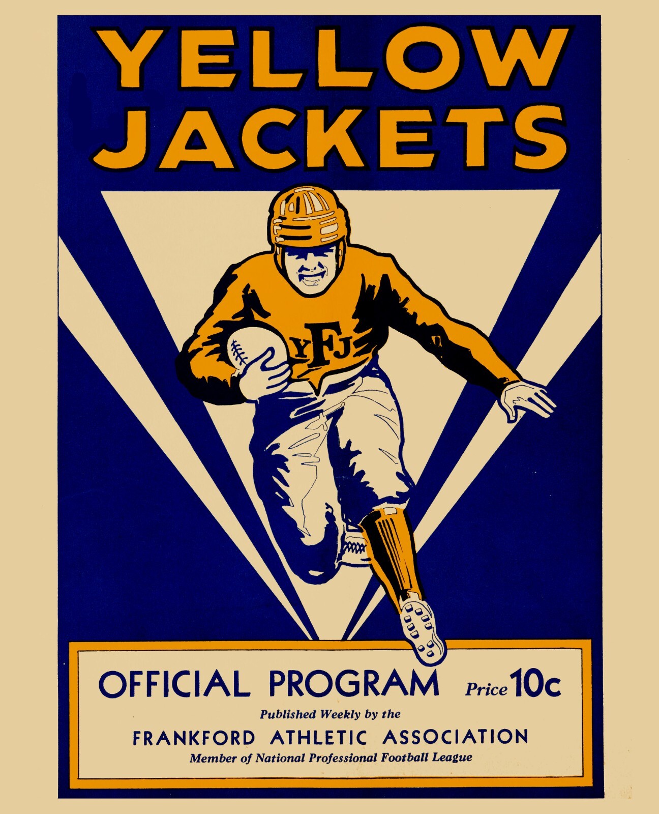 FRANKFORD YELLOW JACKETS Wall Art Poster (game program 1930) - 8x10 ...