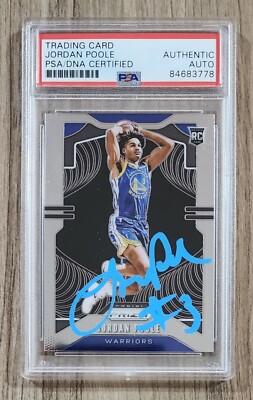 Jordan Poole Signed 2019-20 Prizm RC Card #272 Warriors NBA Slabbed ...