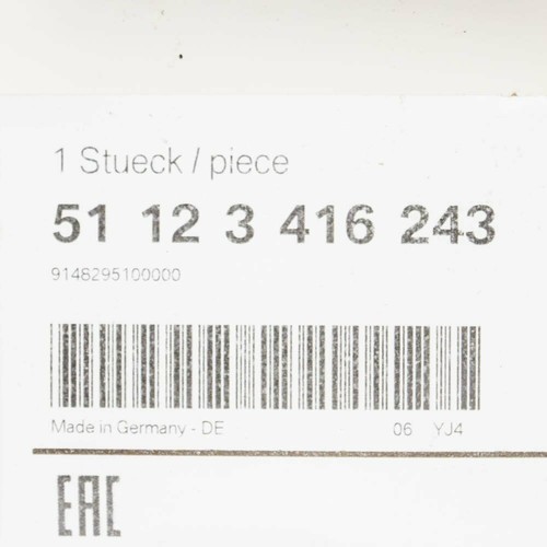 OEM BMW X3 E83 REAR BUMPER TOW BAR COVER CAP HOLE 51123416243 3416243 ...