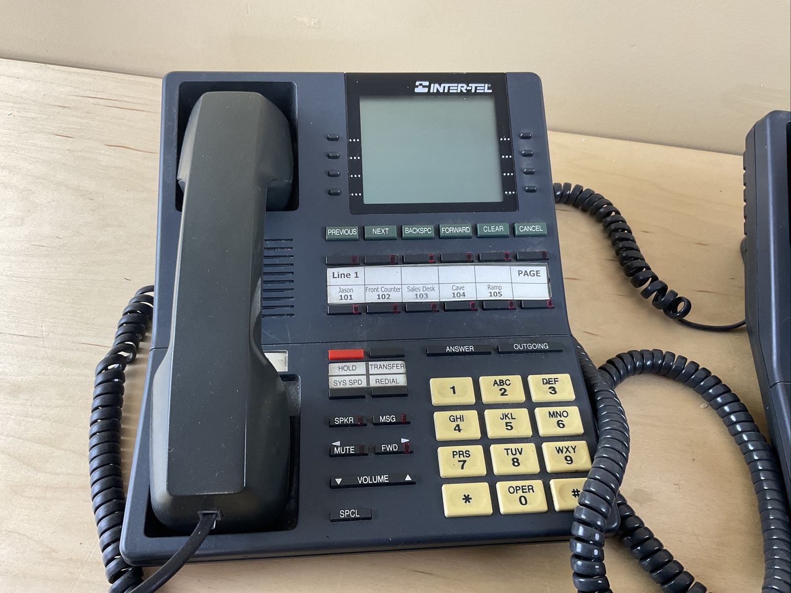 LOT of 5 Used Inter-Tel Axxess 550.4100 Large Display Speaker Phone AS ...