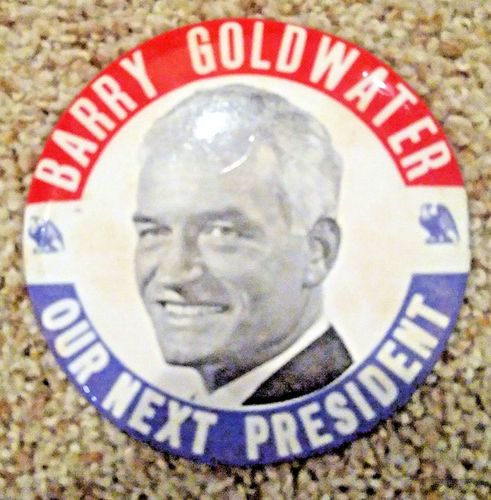 1964 BARRY GOLDWATER campaign 5 pin pinback buttons political president ...