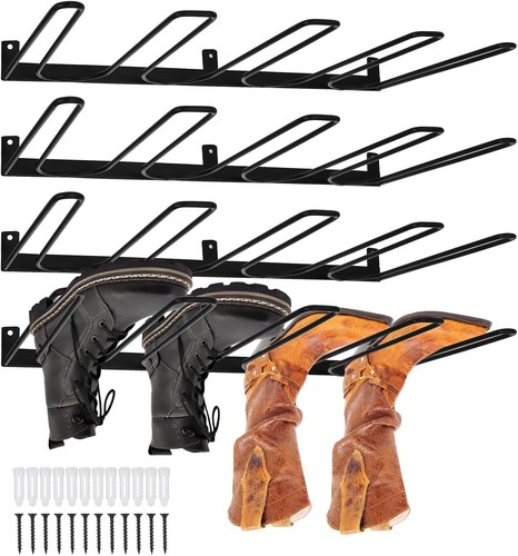 4 Pack Boot Rack Wader Hangers Wall Mount Holds 8 Pairs, Organizer ...