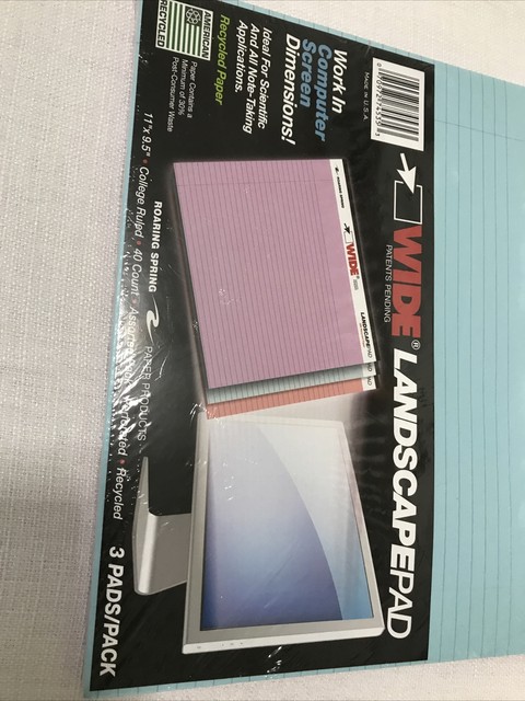 Roaring Spring Paper Company 74535 11" X 9.5" Wide Landscape Pad ...