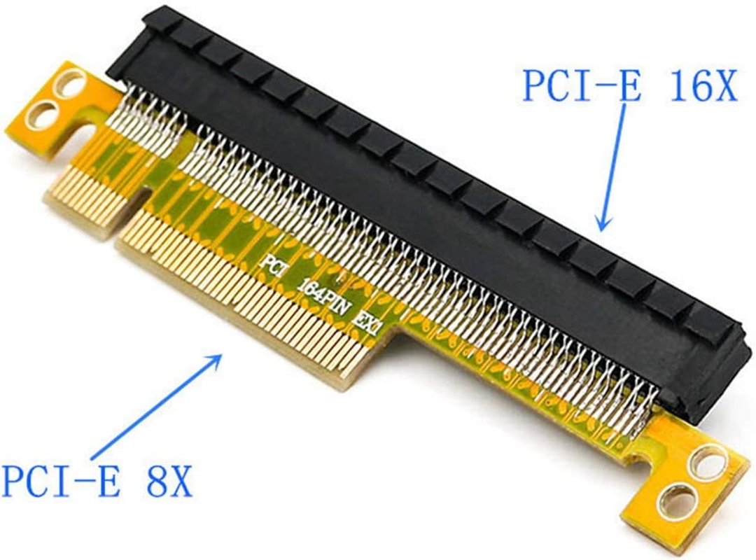 PCI-E Express 8X to 16X Extender Converter Riser Card Adapter Male to ...