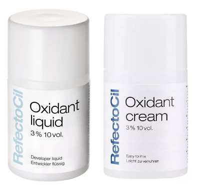*SET* Cream &Liquid Refectocil Oxidant 3% Developer 10 Volume 3.3oz ...