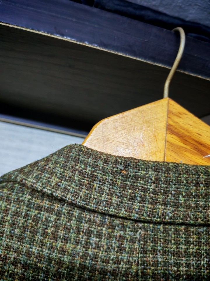 Vintage Harris Tweed all worsted handwoven classic hunting jacket ...