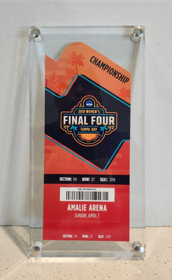 NCAA 2019 Women's Final Four Lucite Ticket Baylor UCONNNotreDameOregon ...