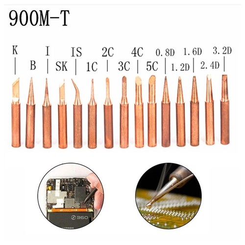 5pcs Set 900M-T Copper Soldering Iron Tips-Welding Soldering Tip Kit | eBay