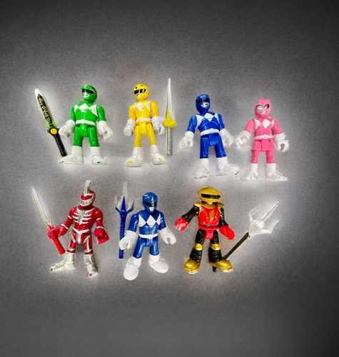 Lot of 7 Power Rangers Imaginext Figures with Weapons – Mighty Morphin ...