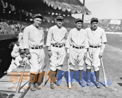New York Yankees LOU GEHRIG, EARLE COMBS and BABE RUTH 8x10 Photo Print ...