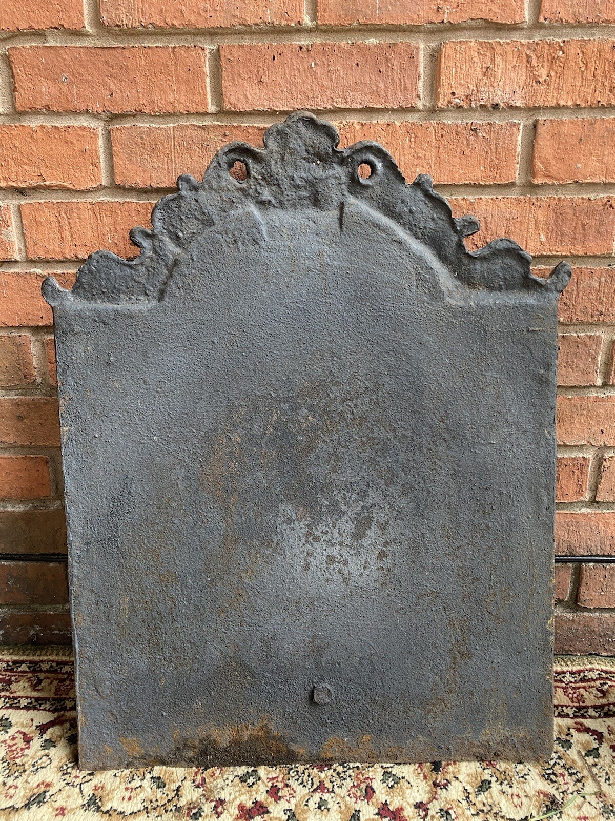 Museum Grade Edward III Rare Cast Iron Fire Back Plate With Basket ...