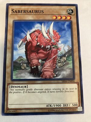 Yu-Gi-Oh! TCG Sabersaurus Dinosmasher's Fury Structure Deck SR04-EN004 ...
