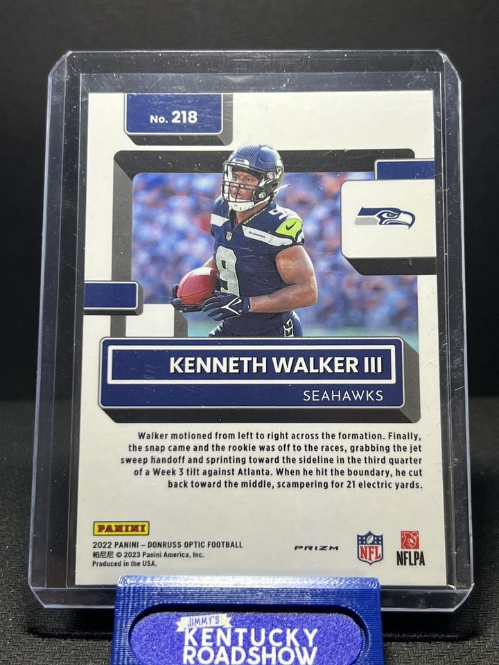 Kenneth Walker III 2022 Donruss Optic Rated Rookie Purple Shock RC ...