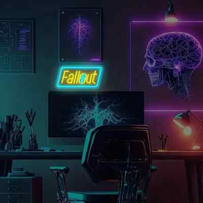 1pc Fallout Neon Sign For Wall Decoration, LED Sign Game Neon Sign | eBay