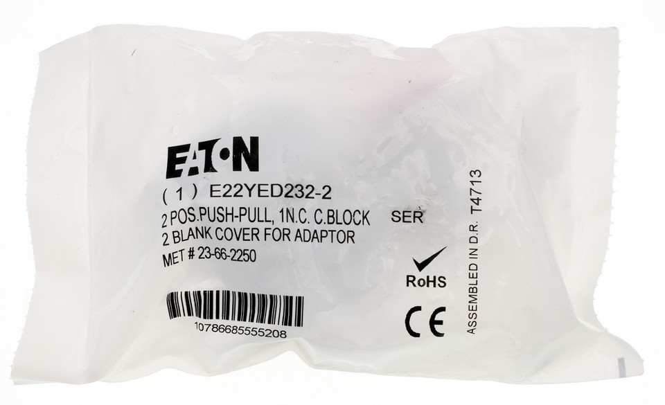 Eaton E22YED232-2 E22 pushbutton, Two-position, Push/pull operator, E ...
