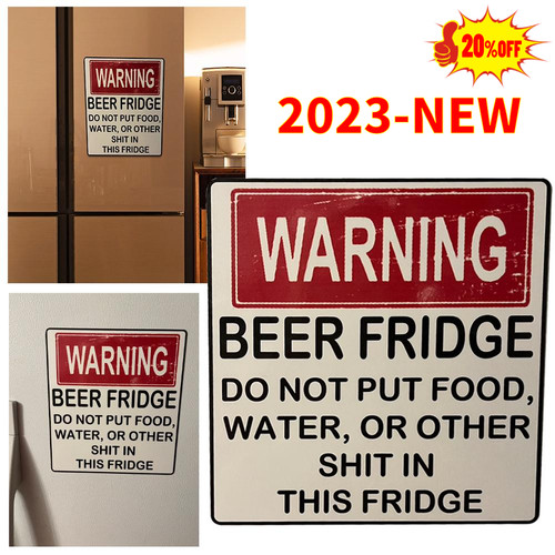 WARNING BEER FRIDGE MAGNET. NOVELTY, GIFT, BEER, HOME BARS FRIDGE ...