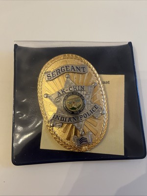 Gode Police Badge Arizona Indian Police Sergeant County Goldina 90’s ...
