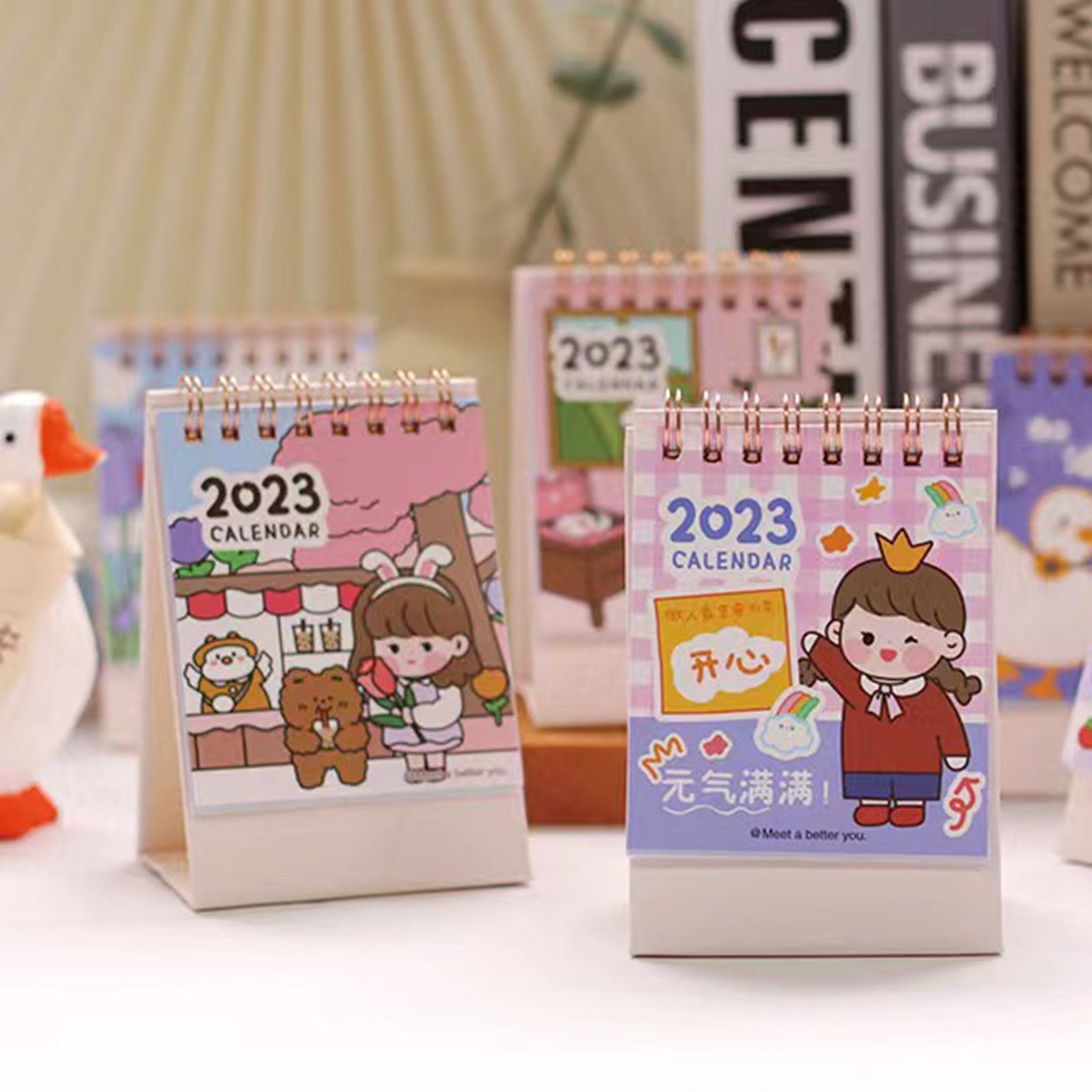 Calendar Ornamental Table Planner 2023 Standing Flip Calendar ...