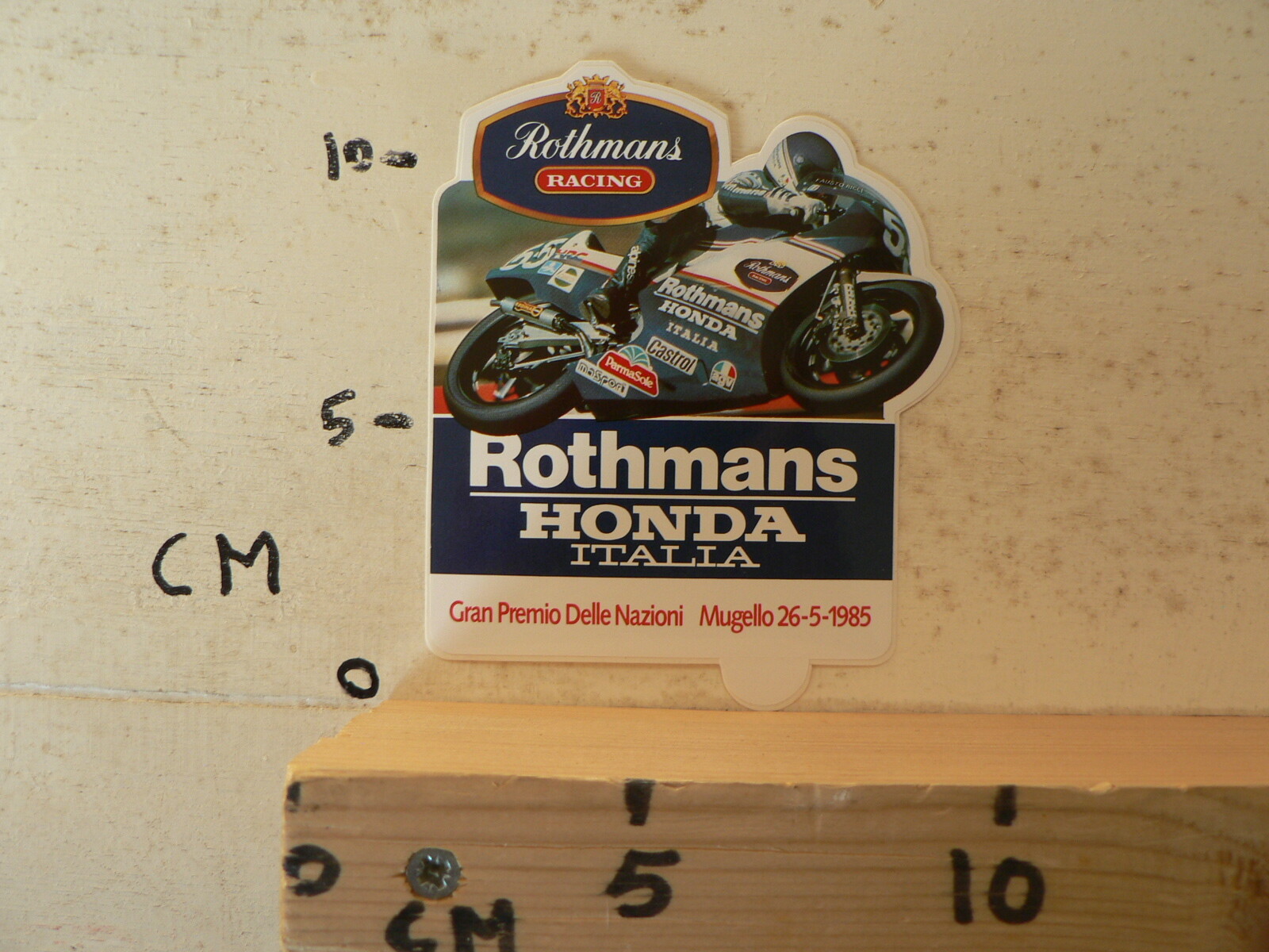 STICKER,DECAL ROTHMANS RACING HONDA ITALIA GRAN PREMIO DELLE NAZIONI ...