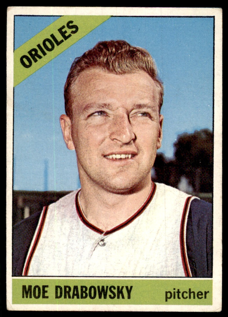 1966 Topps Baseball Card (Damaged) Moe Drabowsky Baltimore Orioles #291 ...