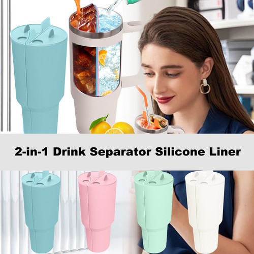 Stanley Cup 2-in-1 Drink Separator Liner Silicone Reusable Liner For ...