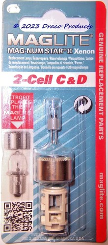 Maglite 2 Cell C & D Replacement Mag light Bulb MAG-NUM Star II Xenon ...
