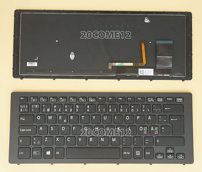 New For SONY VAIO Fit 15A multi-flip PC SVF15N Keyboard Nordic Black ...