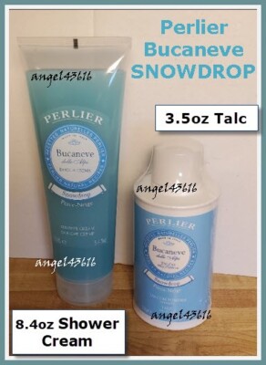 Perlier Elariia SNOWDROP 8.4 oz Shower Cream & 3.3 oz Talc Powder New ...