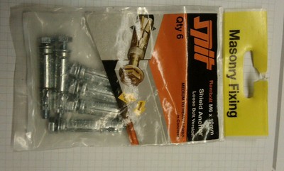 M6 x 10mm Shield Anchors, Spit rambolt loose bolt . pack of 6. FREE ...