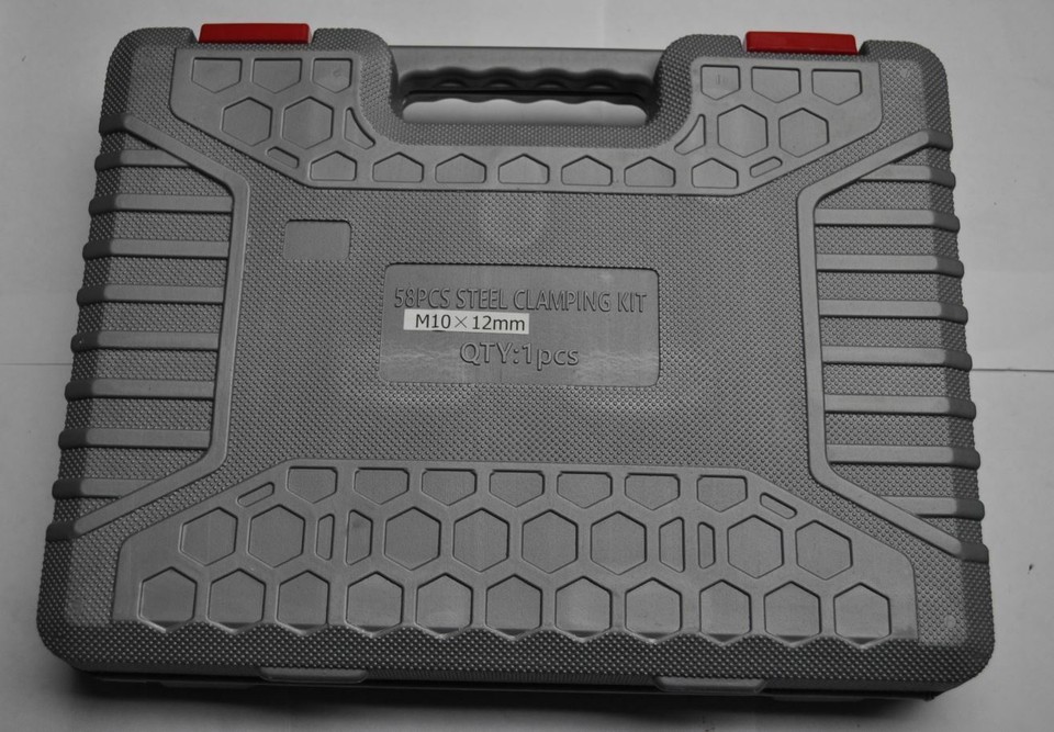 58pc. Clamping Kit for MIlling / Drilling - 12mm T-Slots - 10mm Studs ...