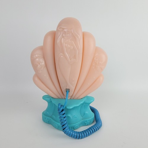 Vintage 90s Little Mermaid Ariel BrookTel Shell Phone Disney Landline ...