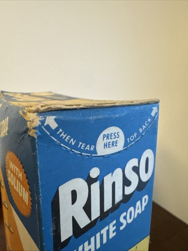 RINSO WHITE SOAP DETERGENT VINTAGE BOX, ROGERS SILVER OFFER | eBay